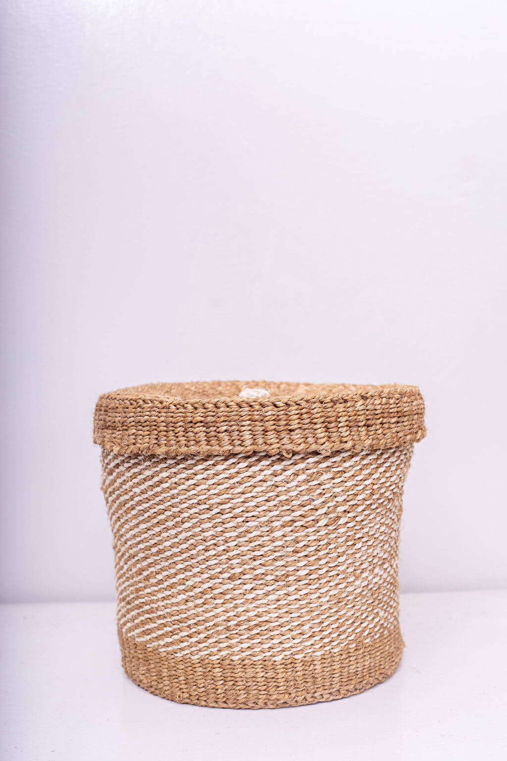 Lidded Sisal Basket - Baskets Kenya